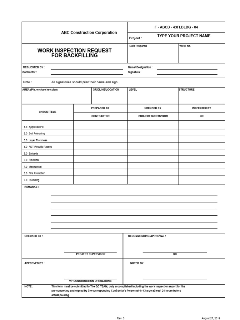 04-Request For Backfilling | PDF