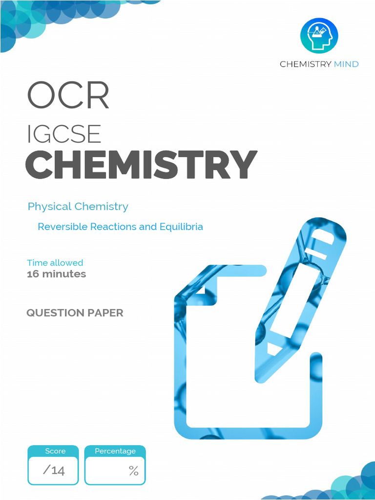 Reversible Reactions and Equilibria QP | PDF | Methane | Chemical Reactions