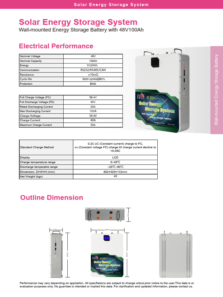 Dongjin 48V100Ah Battery Manual | PDF | Energy Storage | Climate Change ...