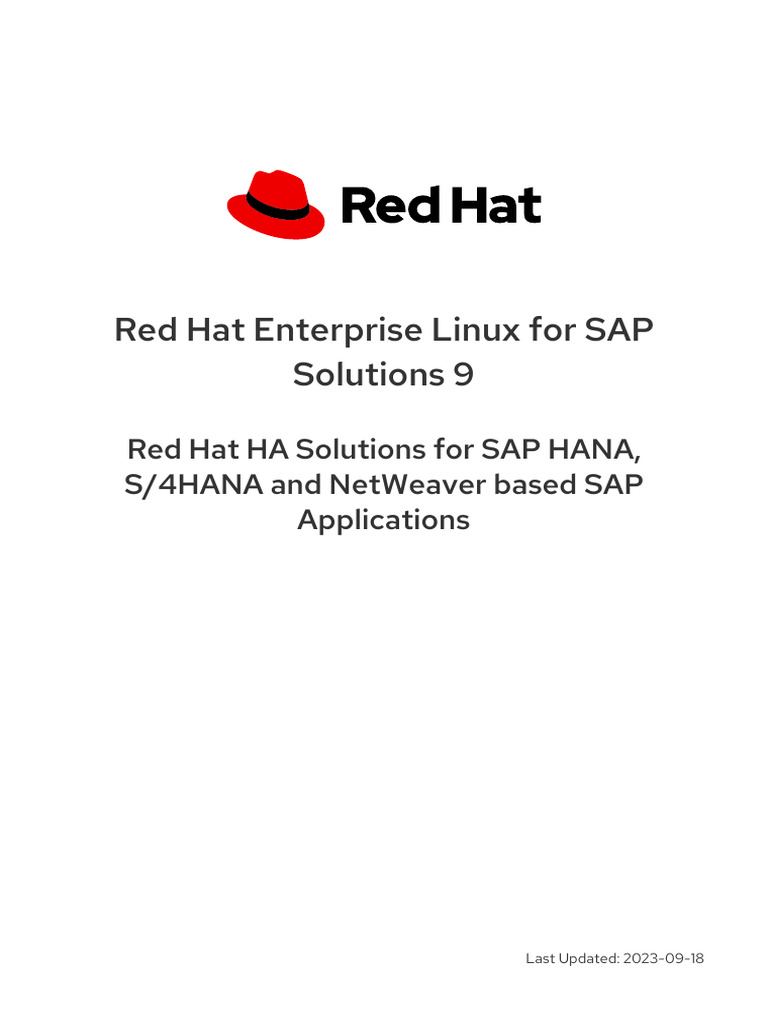 Red Hat Enterprise Linux For Sap Solutions-9-Red Hat Ha Solutions For ...