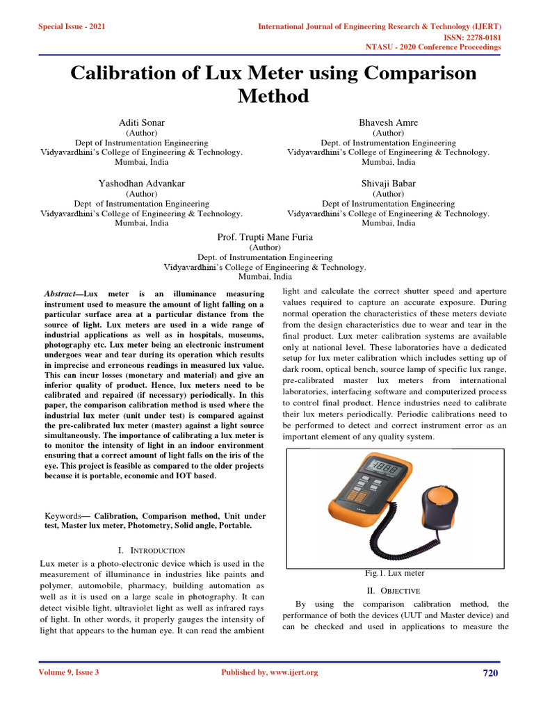 Lux Meter Calibration Guide | PDF | Calibration | Arduino
