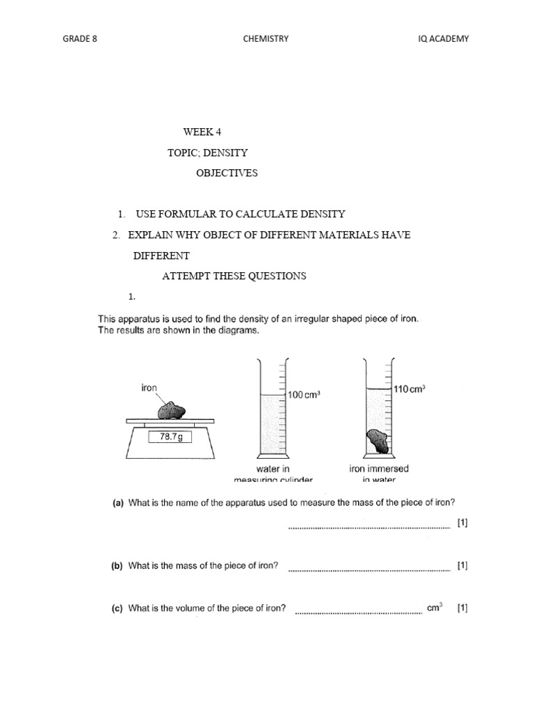 G8 Assessment WK 4che | PDF