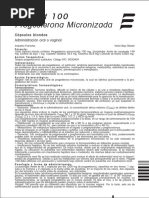 Progesterona Natural Micronizada | PDF | Progesterona | Ciclo menstrual