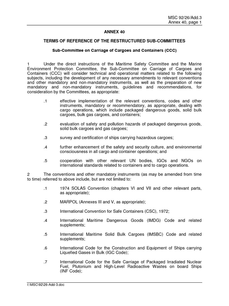 Description of The Sub-Committees | PDF