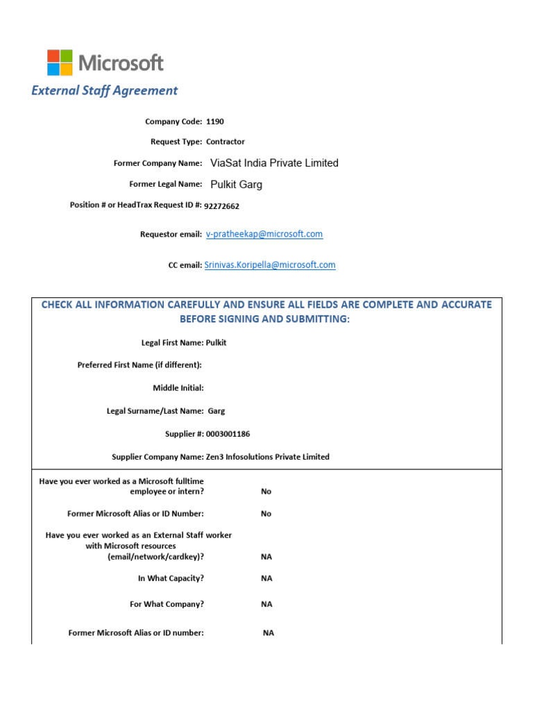 External Staff Agreement (ESA) - Pulkit Garg (1) - Signed | PDF External Staff Agreement (ESA) - Pulkit Garg (1) - Signed | PDF