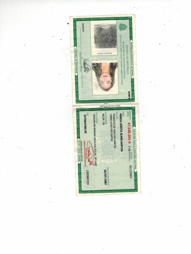 RG - CPF - Maria | PDF