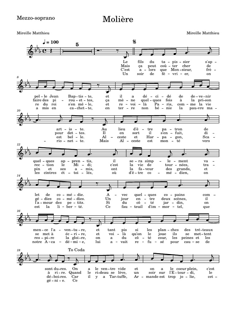 Molière Mezzo Soprano | PDF
