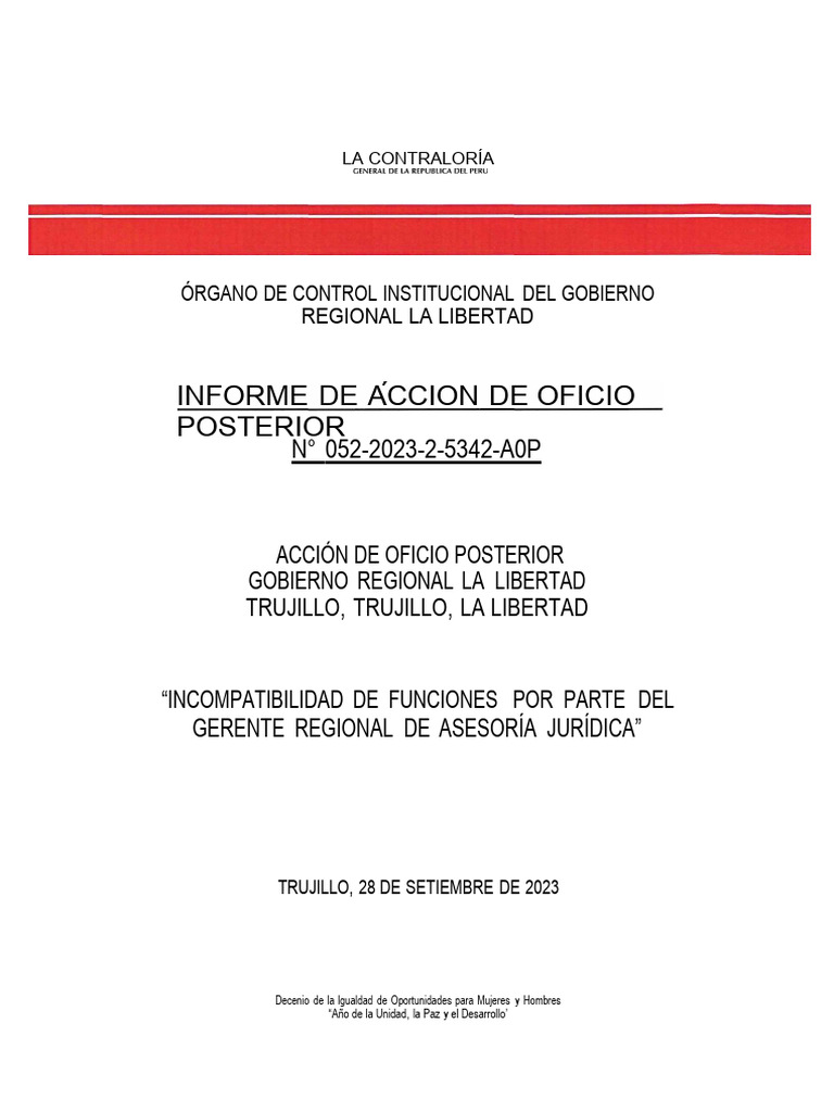 Informe de Accion de Oficio Posterior #052-2023-2-5342-Aop ...
