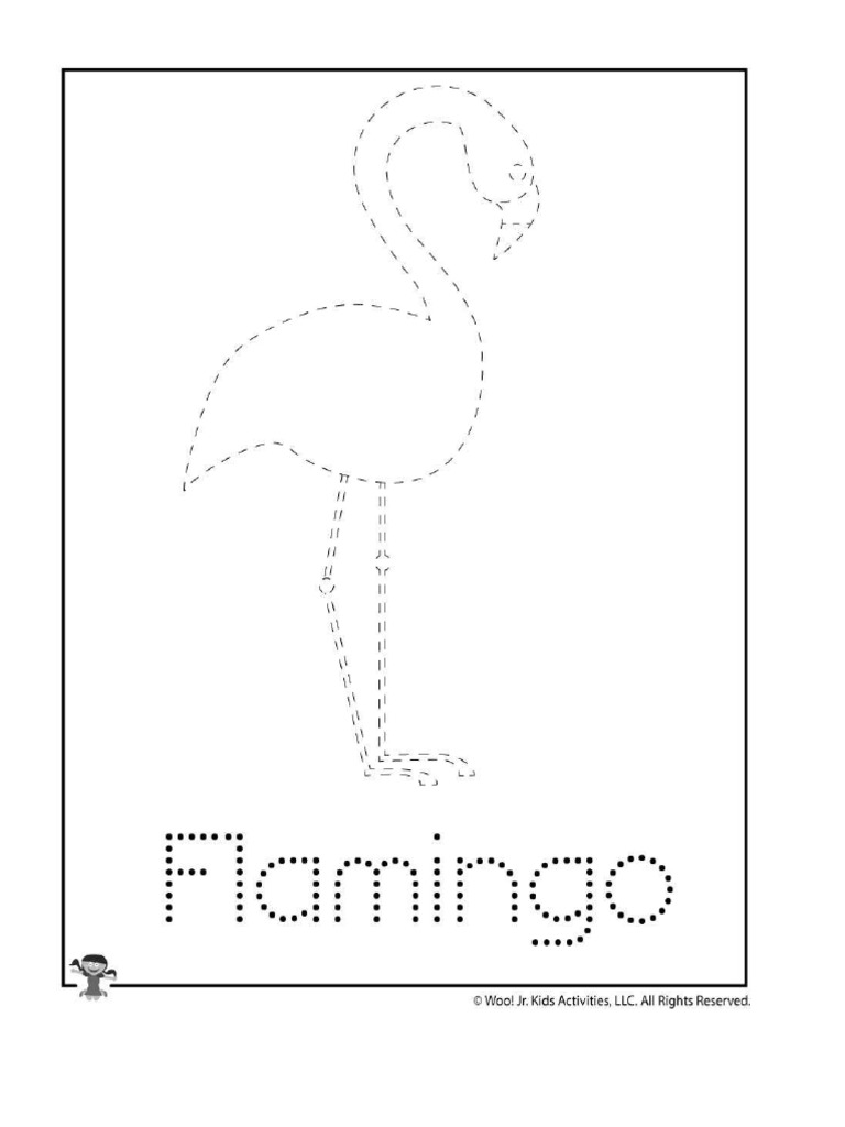 F Is For Flamingo Word Tracing - Woo! J... Ids Activities - Children ...