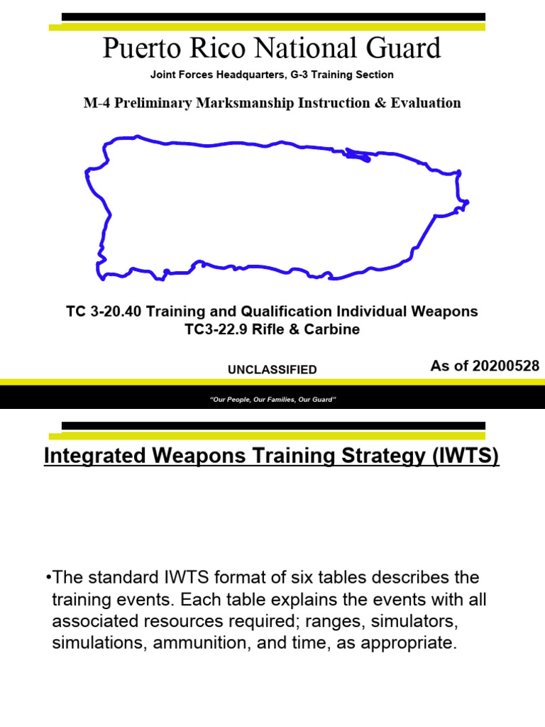 M-4 Preliminary Marksmanship Instruction & Evaluation (TC 3-20.40 ...