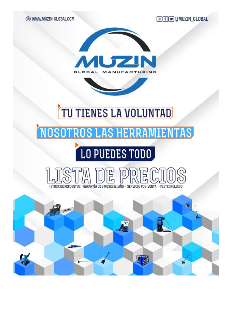 Lista de Precios Muzin 13-09-2023 | PDF | Herramientas | Equipo