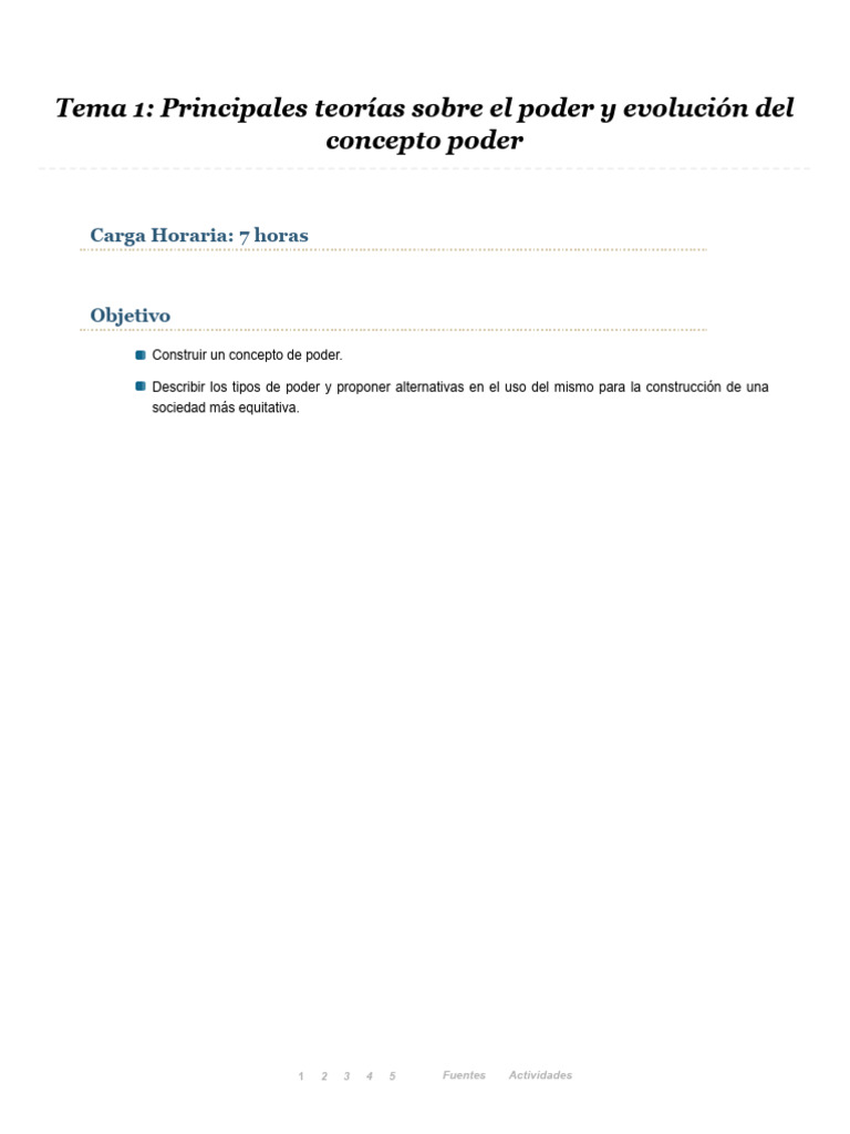 Tema #1 (Principales teorías sobre el poder y evolución del concepto ...