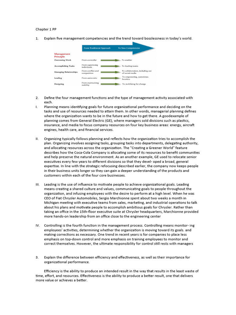 Management Chapter 1 | PDF | Goal | Leadership