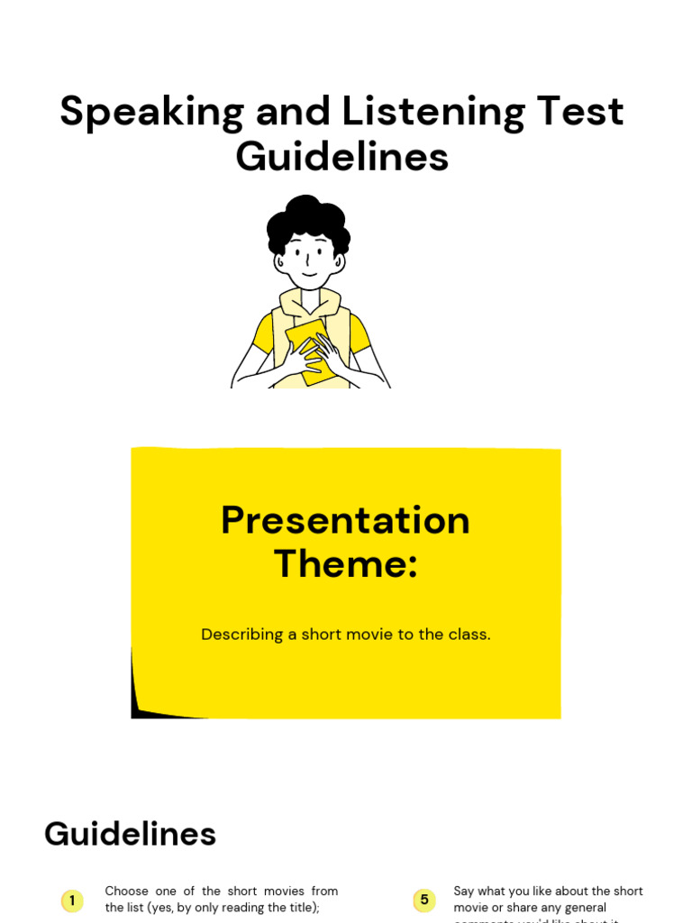 Speaking and Listening Test Guidelines PDF | PDF | Human Communication