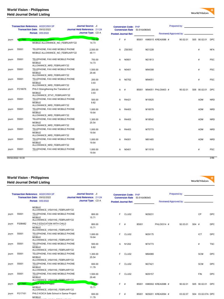 01 - A022C05013P - JH21124 - Mobile Allowance Feb'22 | PDF