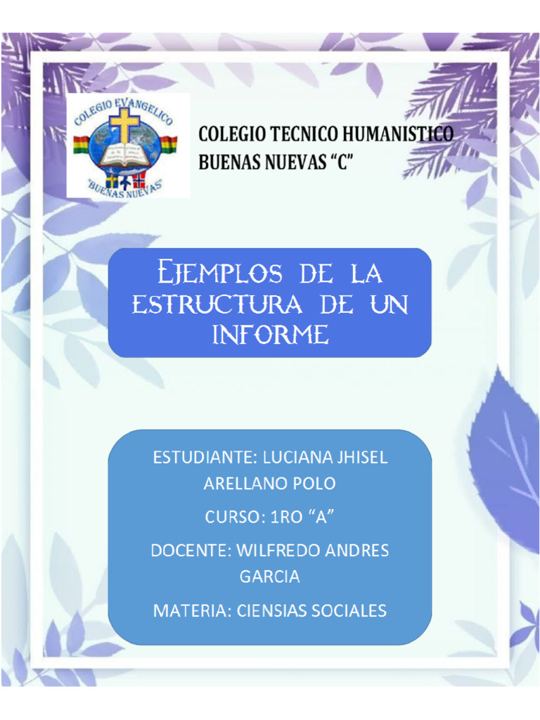 Ejemplos de La Estructura de Un Informe | PDF | Ensayos | Science