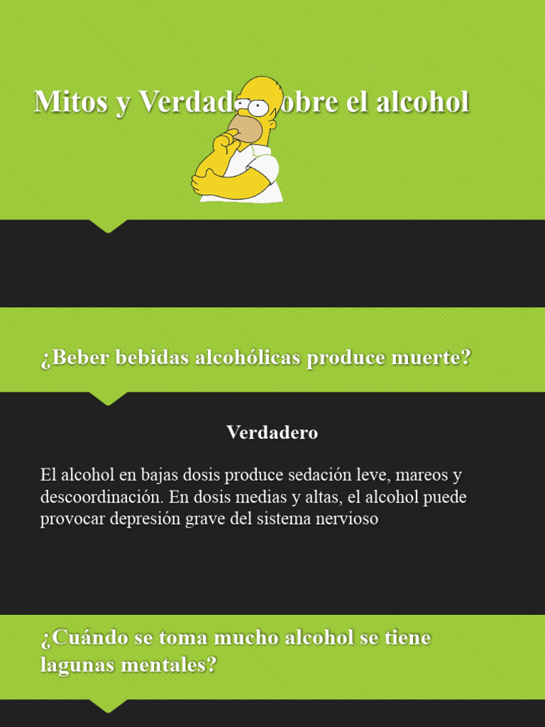 Mitos Y Verdades Alcohol Pdf
