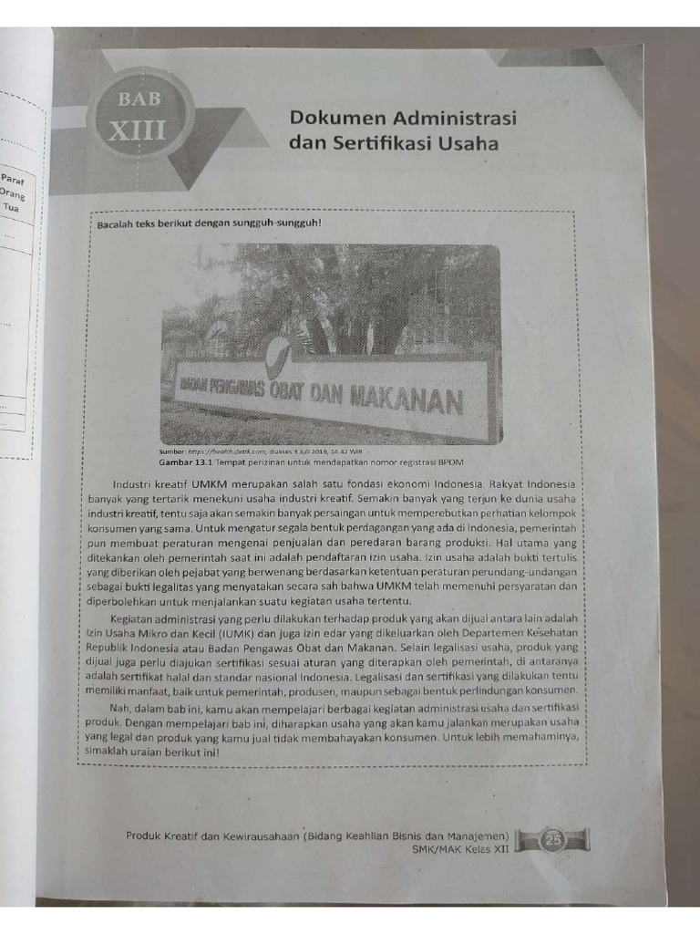 Materi PKK Kelas XII Bagian 1 | PDF