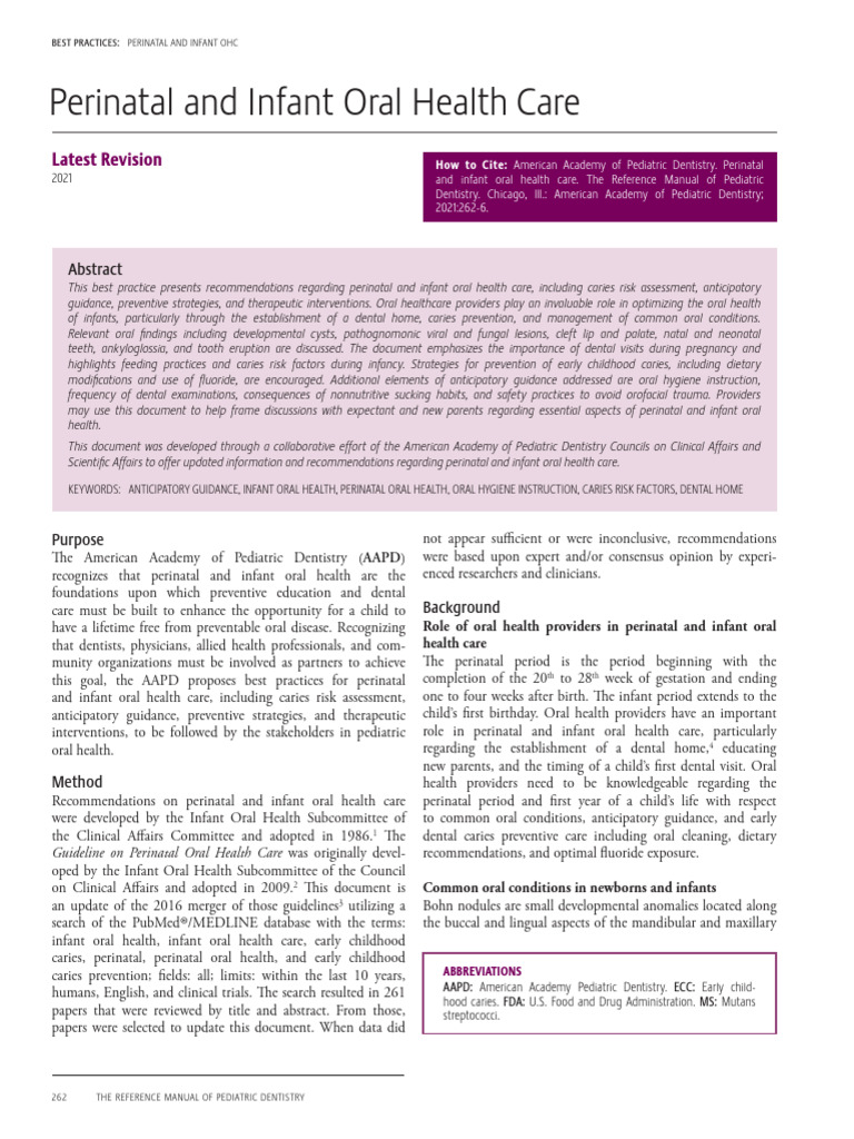 Infante y Perinatal Appd | Download Free PDF | Dentistry | Health Sciences