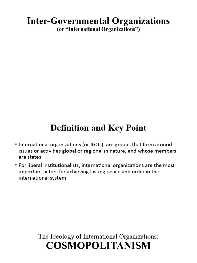 International Organizations Power Point POL 203 | PDF | Travel
