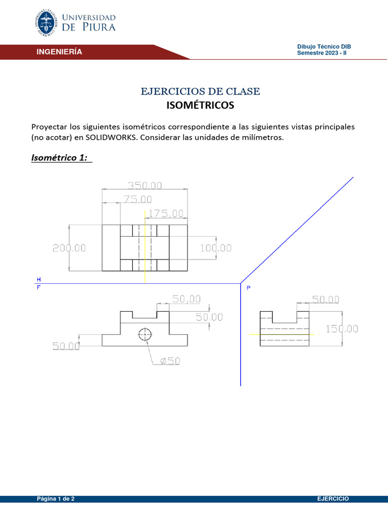 Ejercicio Isometría Aula | PDF