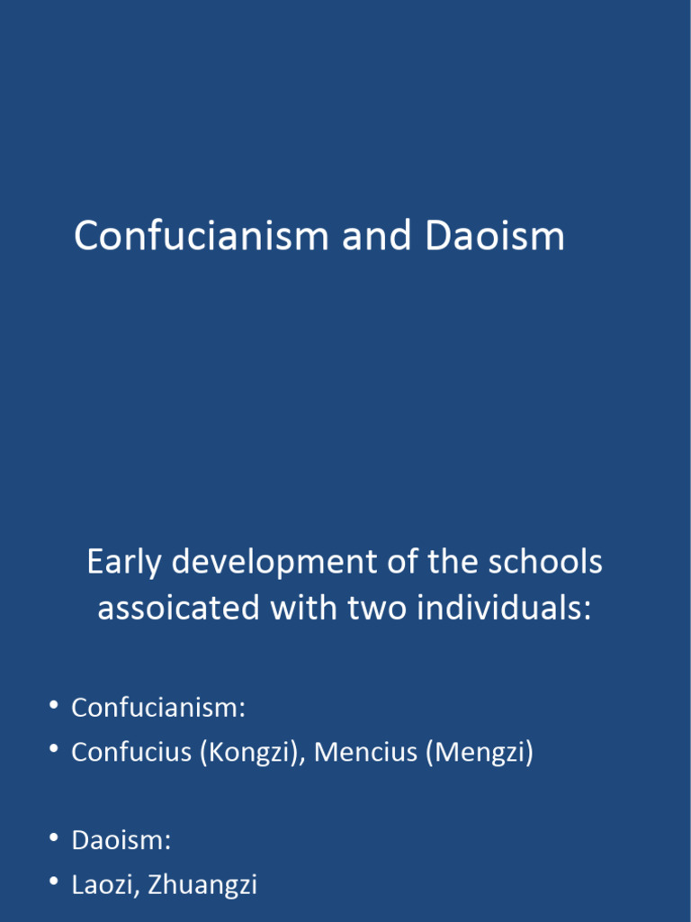 Confucianism vs Daoism: Key Concepts | PDF | Confucianism | Chinese ...