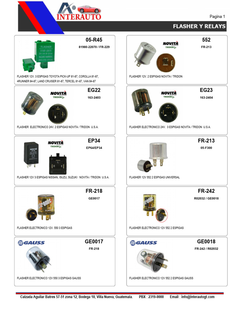 Flasher y Relay-1 | PDF | Tecnología