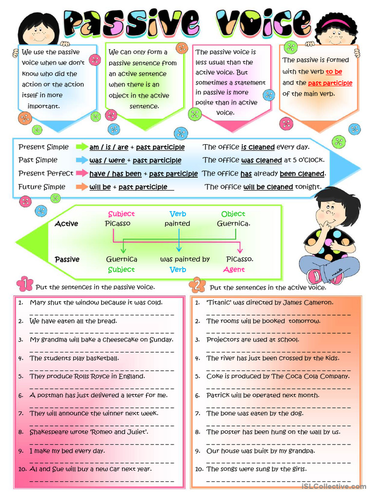 Passive Voice - 6 Tasks | PDF | Subject (Grammar) | Verb