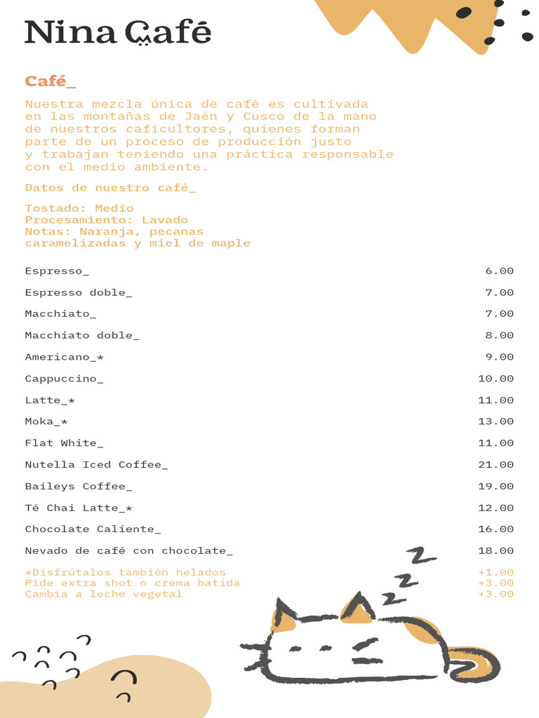 Carta Digital_Nina Café | PDF | Ingredientes de comida | Cocina