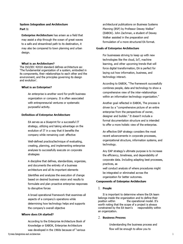 System Integration and Architecture | PDF