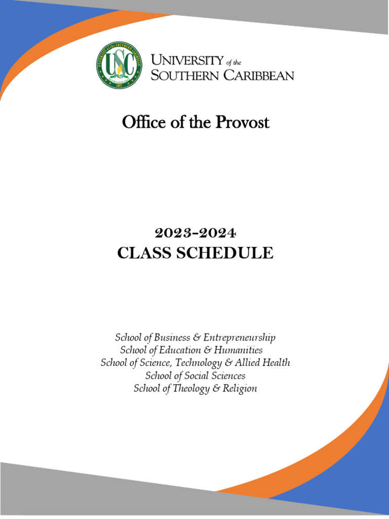 University Class Schedule 2023-24 | PDF | Course Credit