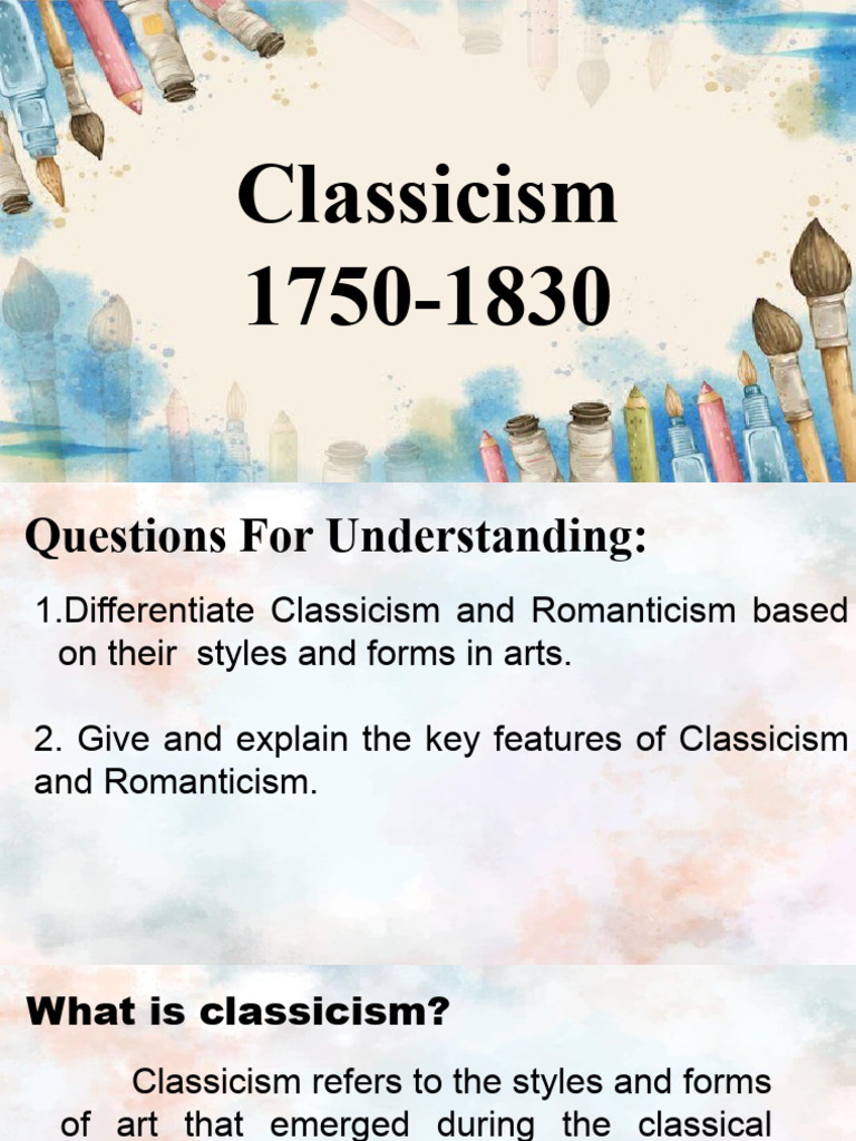 Classicism and Romanticism | PDF