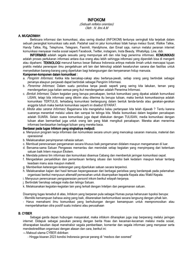 0 Mengenal INFOKOM | PDF