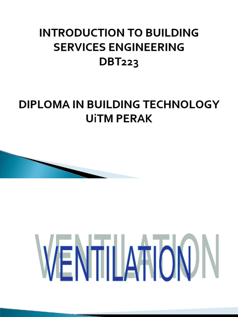 WEEK 8 Ventilation | PDF | Ventilation (Architecture) | Humidity