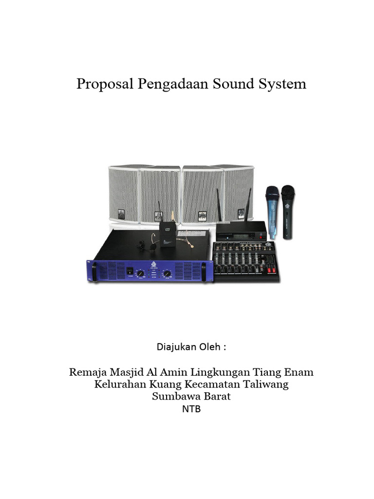 Proposal Pengadaan Sound System | PDF