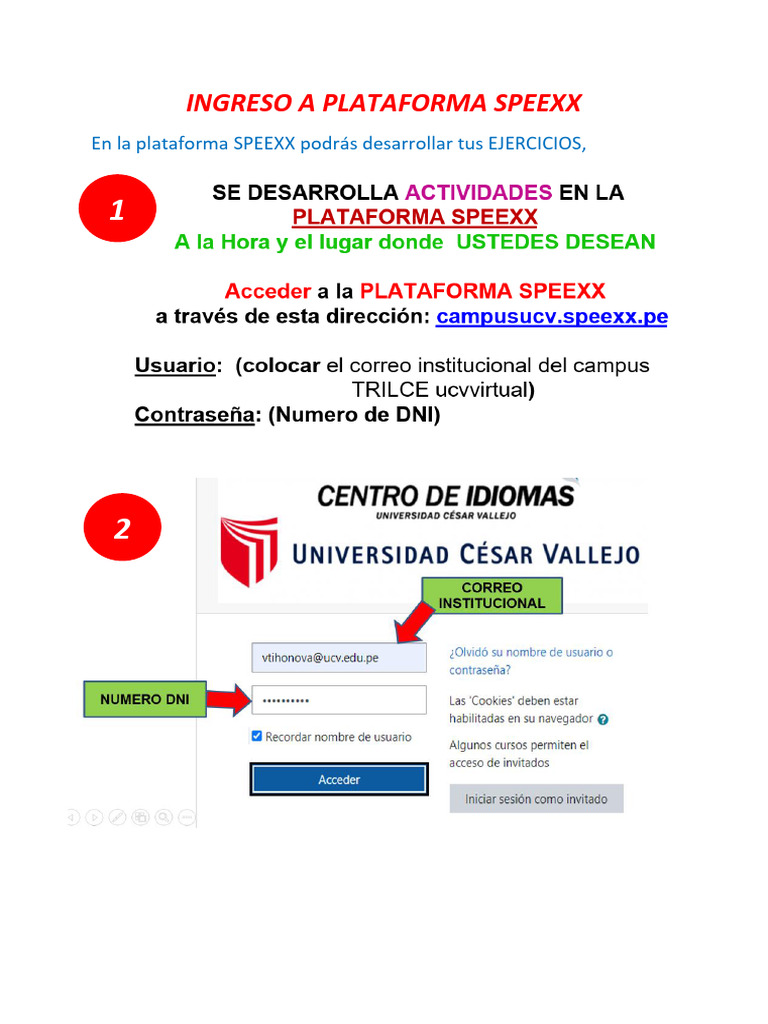 Tutorial Speexx Enero | PDF