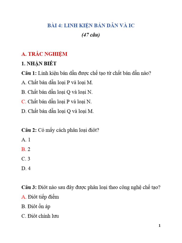 Bai 4 Linh Kien Ban Dan Va Ic | PDF
