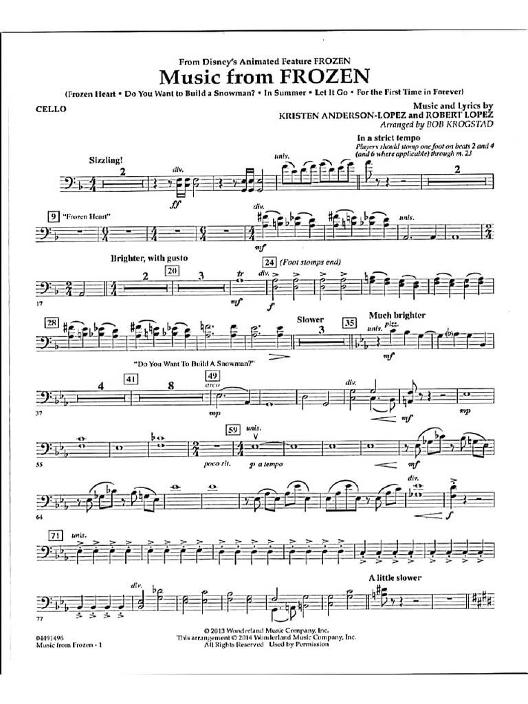 Frozen. Cello | PDF