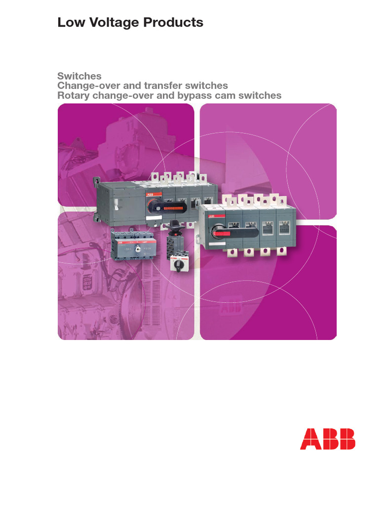 ABB Change-Over Switches Guide | PDF | Fuse (Electrical) | Electrical ...