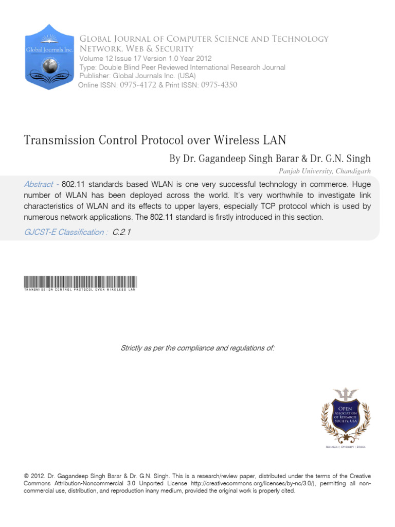 2 Transmission Control Protocol Over Wireless Pdf Ieee 802 11 Wireless Lan