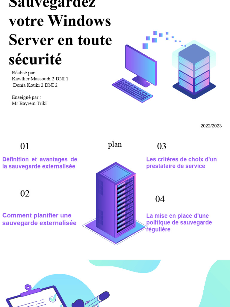 Windows Server | PDF | Sauvegarde (informatique) | Sécurité des systèmes d'information