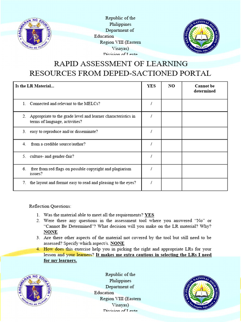 001 - Rapid Assessment Tools | PDF | Learning | Education Theory
