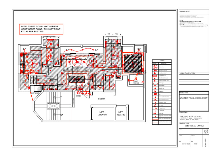 Rajeevs Residence Revised Electrical Layout | PDF | Building Engineering | Manufactured Goods