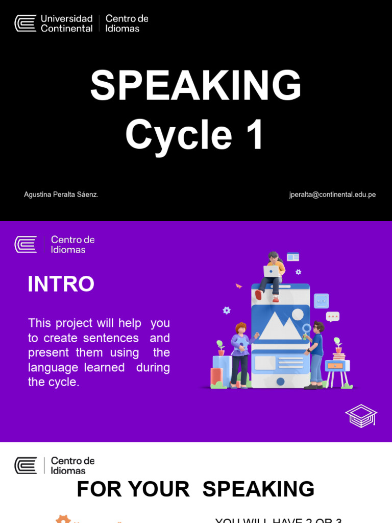 SPEAKING - Cycle 01 | PDF