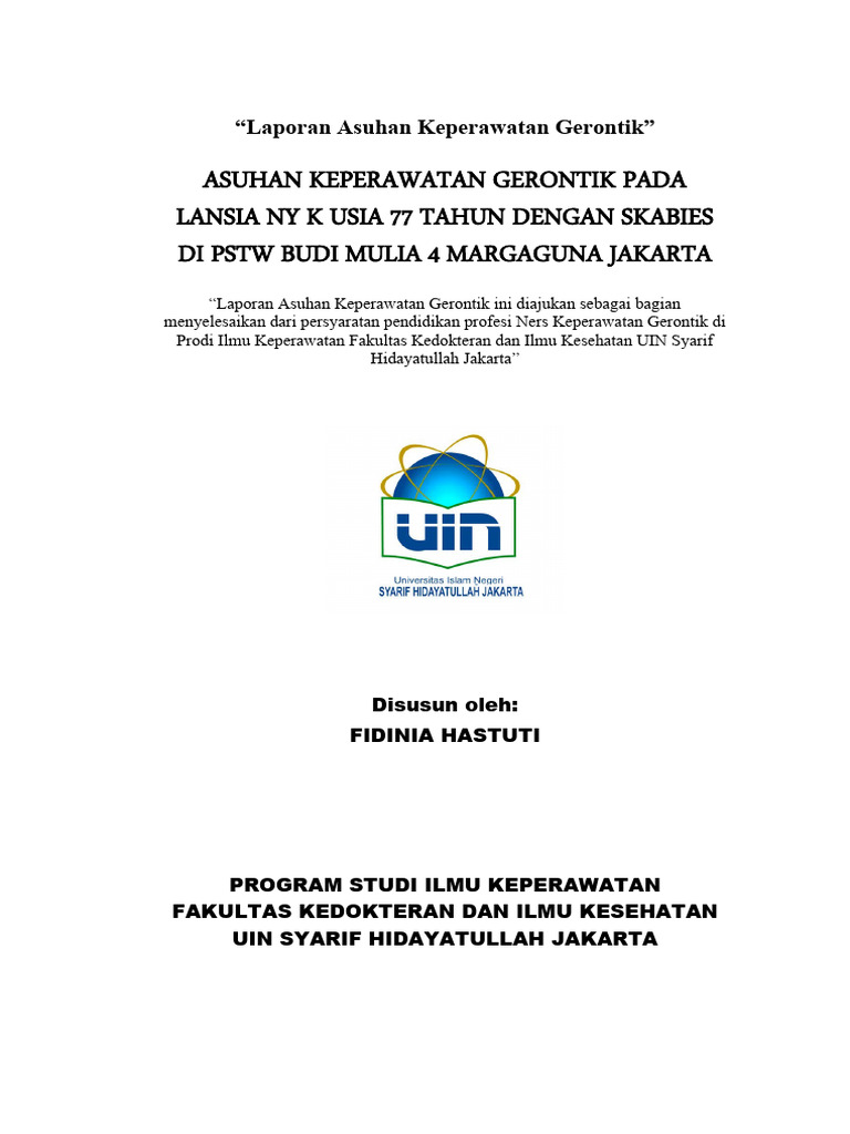 Askep Gerontik Fifo Khusus | PDF | Ilmu Sosial | Kesehatan Holistik