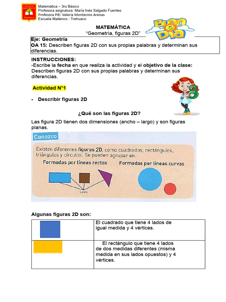 Guia Figuras 2D N°1 | PDF