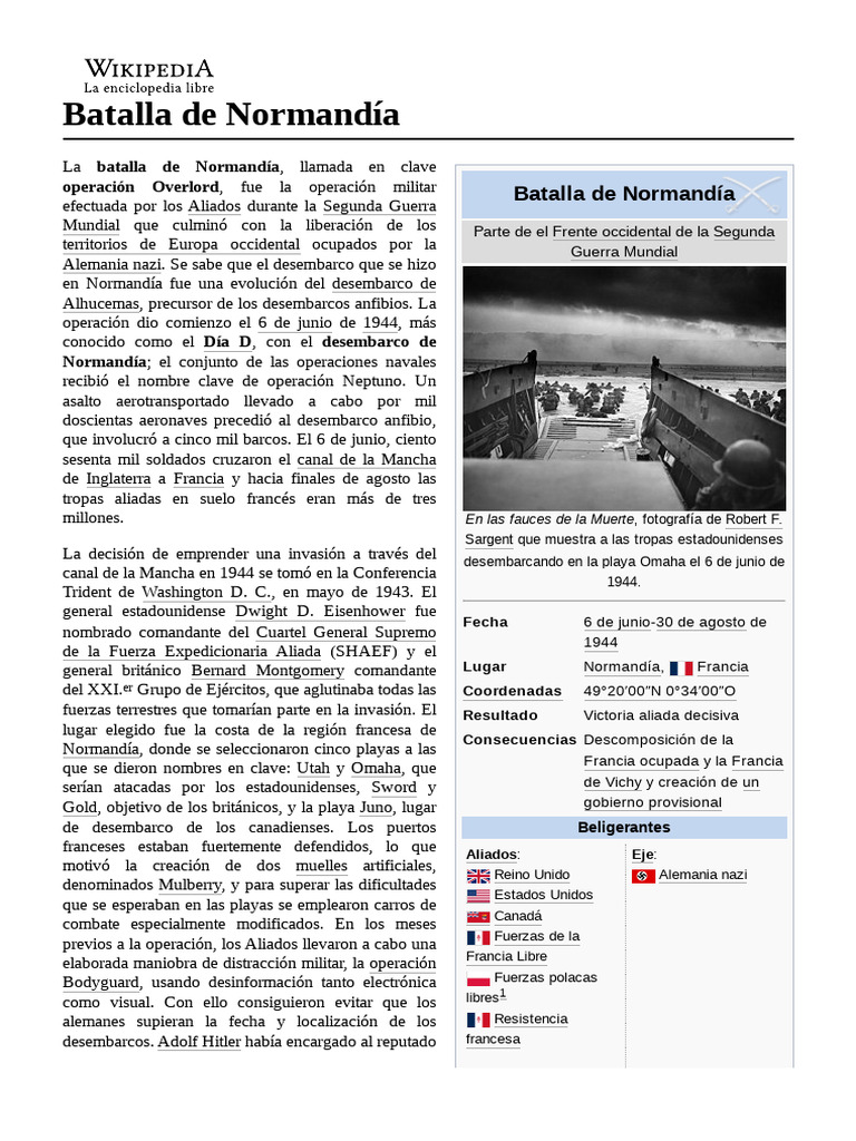 Batalla_de_Normandía | PDF | Erwin Rommel | Dwight D. Eisenhower