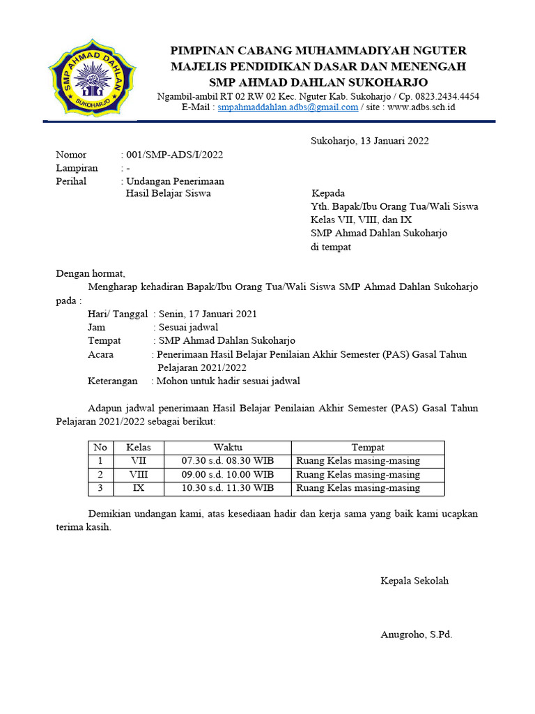 Surat Undangan | PDF