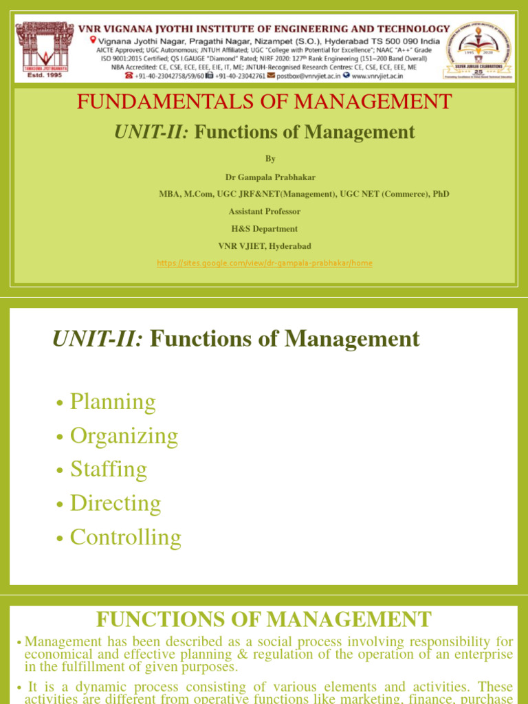 Fundamentals of Management-FoM-Unit-II | Download Free PDF | Human Resources | Recruitment