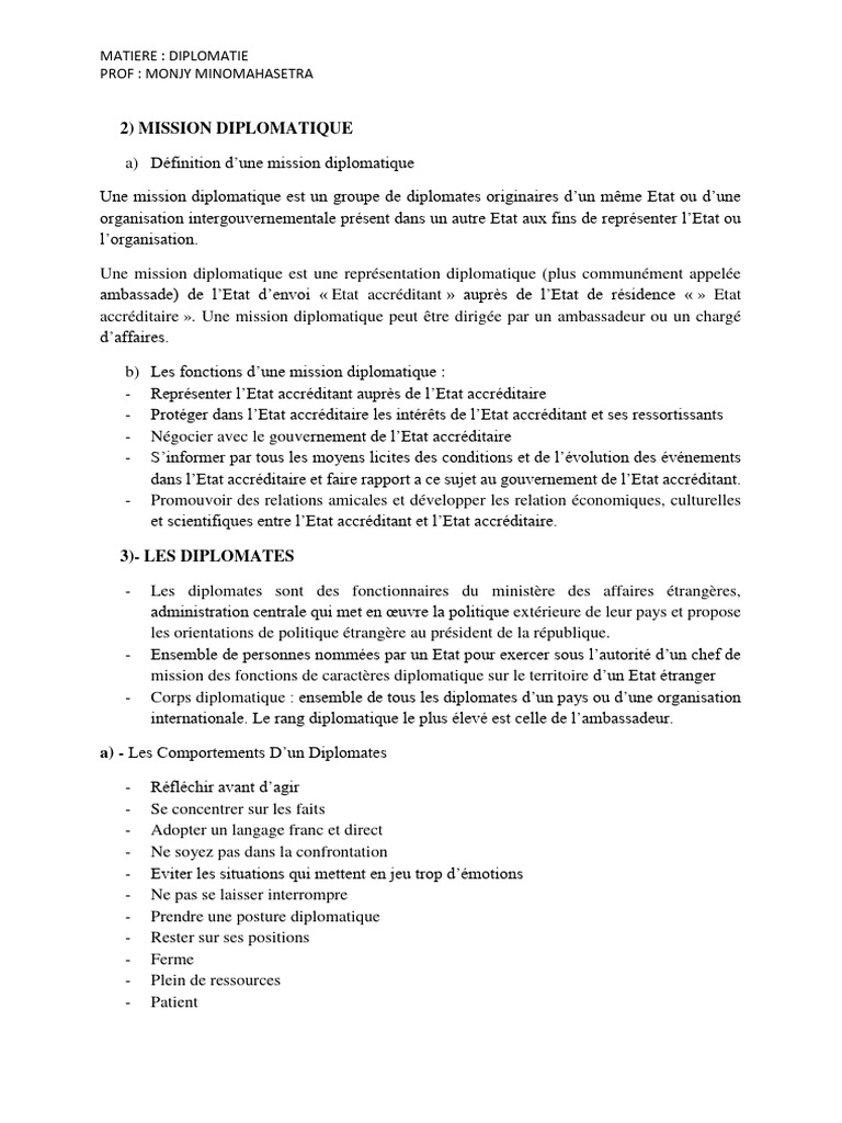 Diplo Suite Cours | PDF